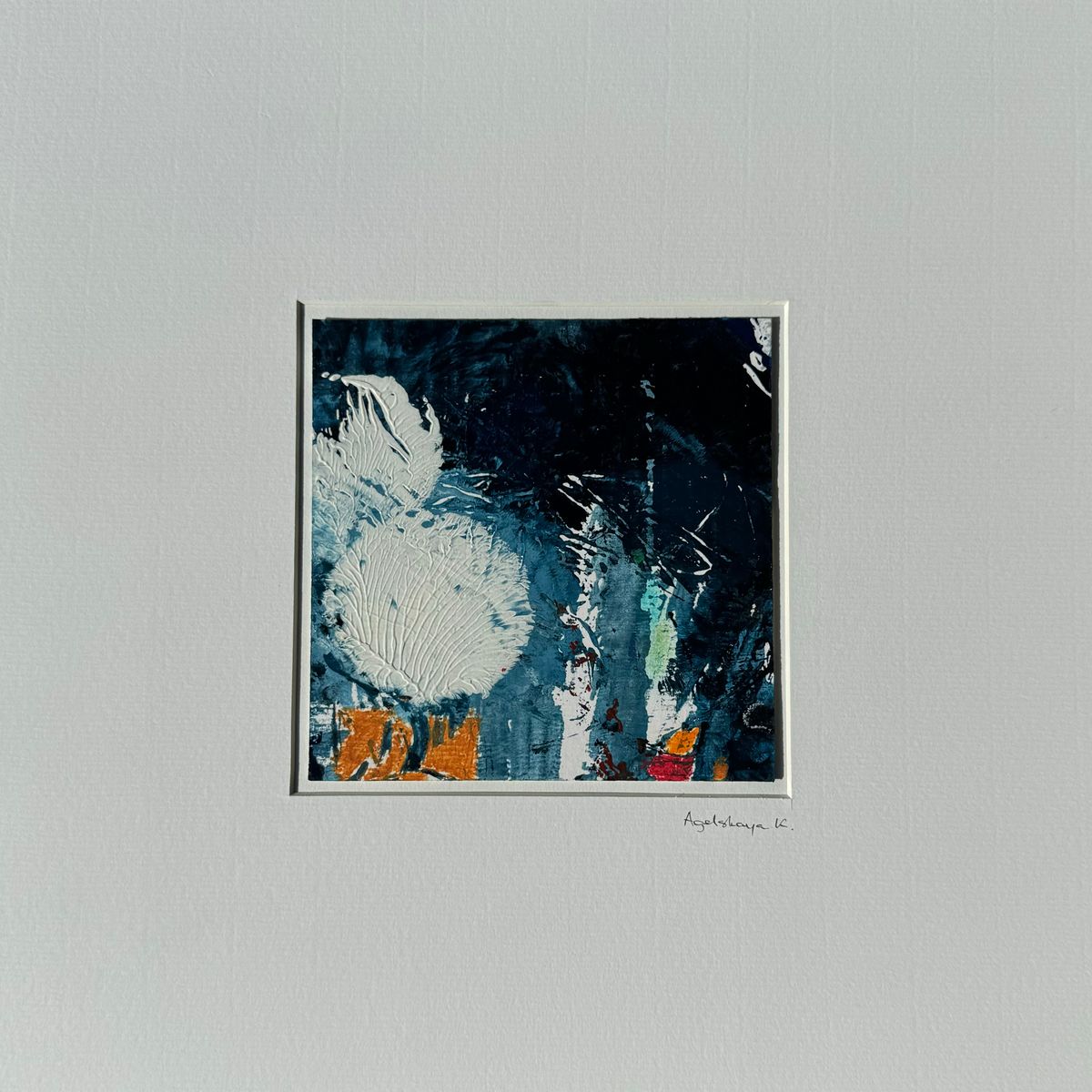 Авторская графика Blue + Terracotta I – Кристина Агельская, 35 x 35 см ...